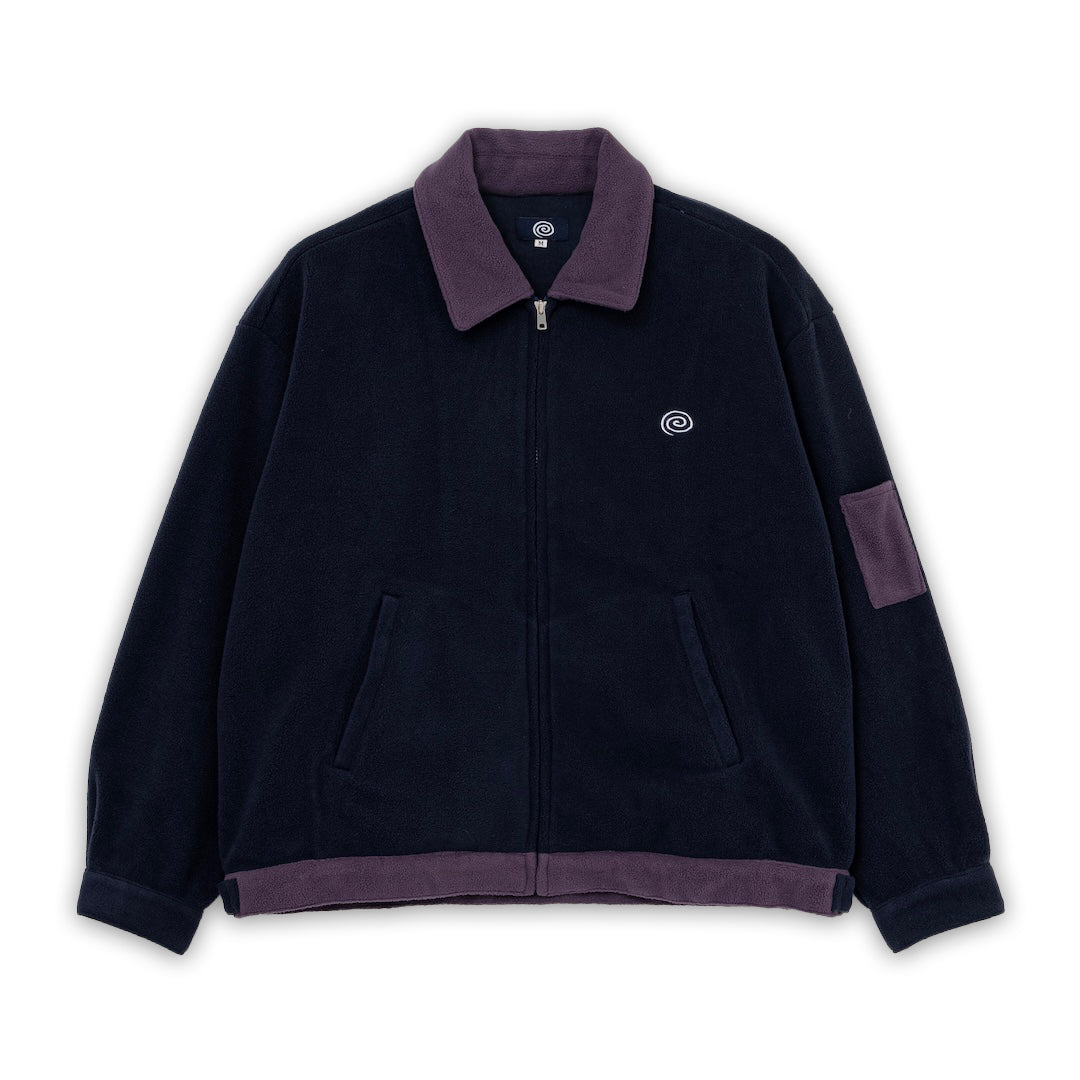 Fleece Work Jacket (Navy) – SOL soonerorlater